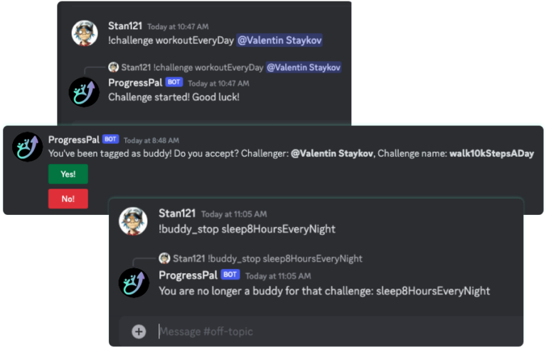 ProgressPal: The Ultimate Accountability Buddy Bot for Discord